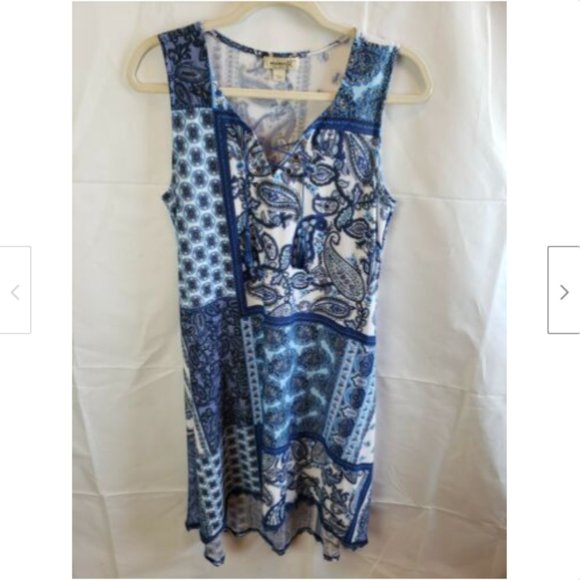 ONE WORLD | Dresses | One World Paisley Print High Low Tassel Tie Dress ...